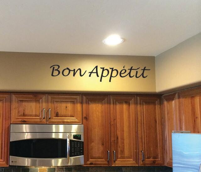Kitchen Decorating Ideas, Wall Decor, Bon Appetit Vinyl Decal by Etsy ...