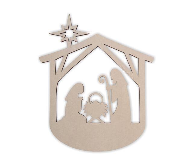 Unfinished Wooden Nativity Scene Cutout Mdf Wall Art Decor by Etsy ...
