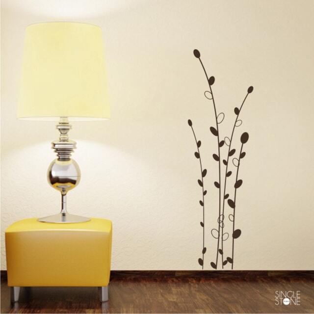 Cattails Wall Decals Floral - Vinyl Tree Art Stickers Cat Tails Custom ...