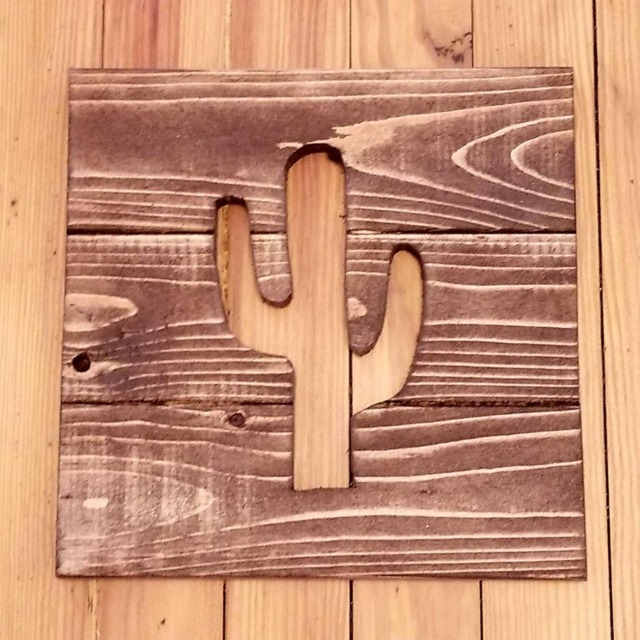 Cactus Cutout Reclaimed Wood Rustic Farmhouse Wall Decoration by Etsy ...