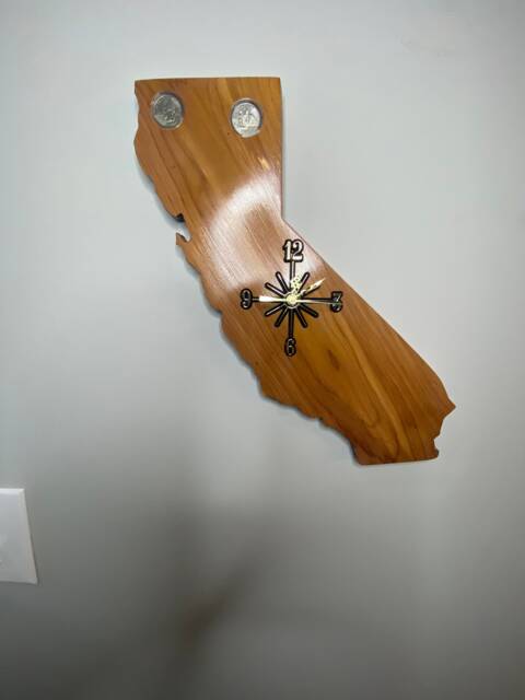 Handmade California State Quarter Clock, Inlayed Wood Art by Etsy ...