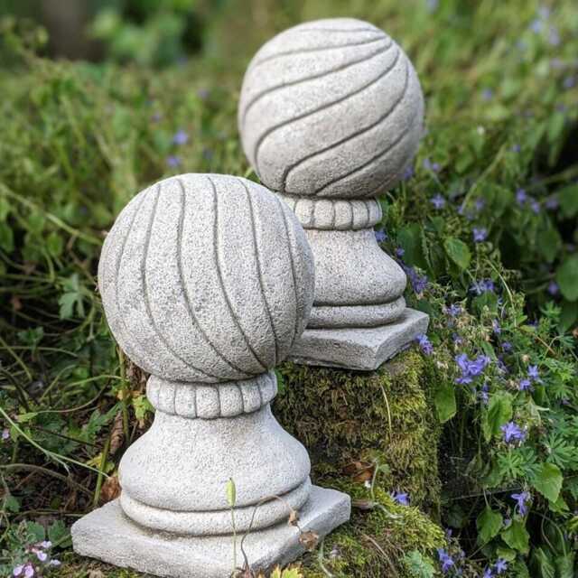 Pair Of Stone Ball Pillar Tops by Etsy | ufurnish.com