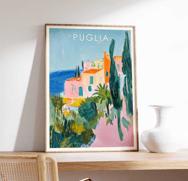 Puglia Italy Art Print Southern Landscape Poster by Etsy | ufurnish.com