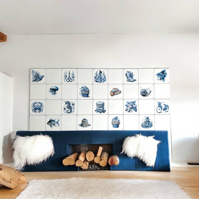 Delft Blue, Blue, Blank Tile, Kitchen Design, Tile Delft Blue Ceramic ...