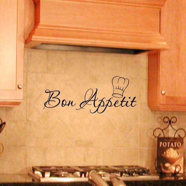 Bon Appetit Chef Hat Vinyl Wall Decal Kitchen Decor by Etsy | ufurnish.com
