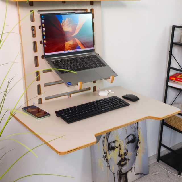 Wall Mounted Murphy Desk Space-Saving Plywood Standing Table by Etsy ...