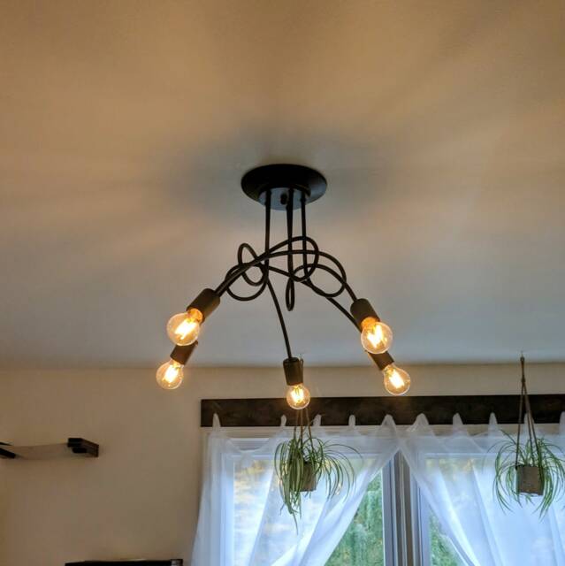 Multi-Light Ceiling Light Pendant Industrial Chandelier Ceiling Fixture ...