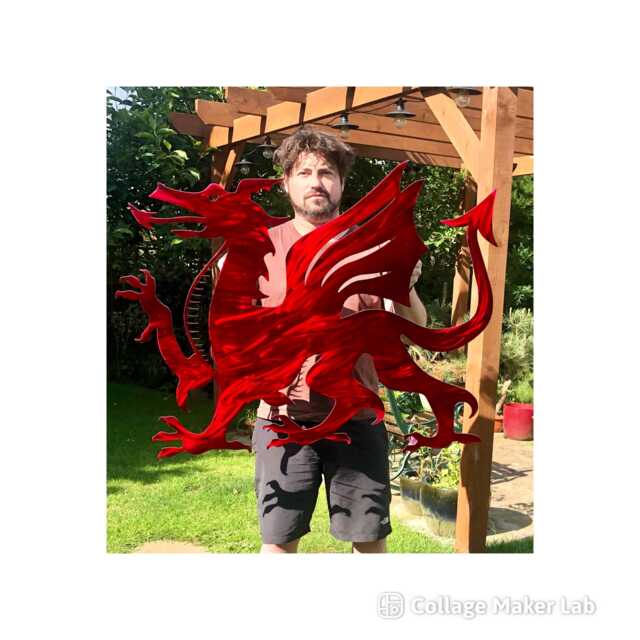 Red Welsh Dragon Metal Wall Art Cymru Flag Decor - 80cm by Etsy ...