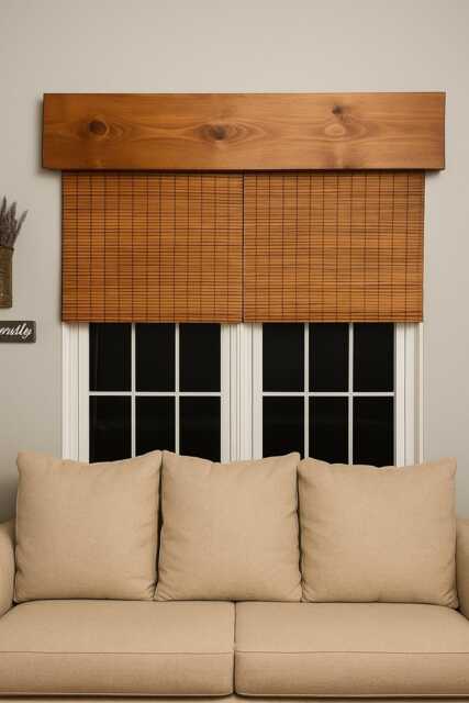 Rustic Farmhouse Wood Window Valance, Custom Cornice by Etsy | ufurnish.com