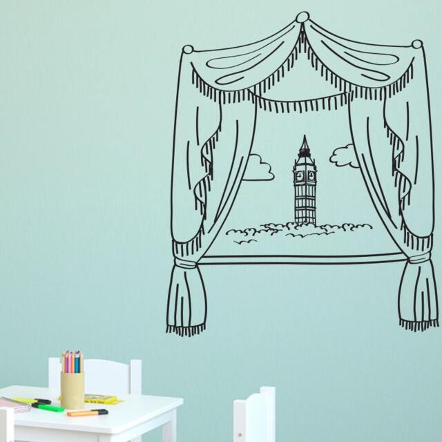 London With Big Ben Scene Doodle - Wall Decal Custom Vinyl Art Stickers ...