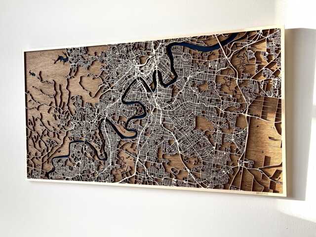 Personalised 3D Wooden Map Custom Housewarming Location Wall Art Gift ...