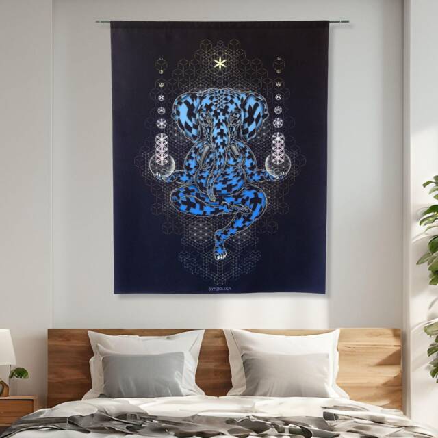 Ganesh Tapestry Psychedelic Escher-style Uv Blacklight Wall Hanging by ...