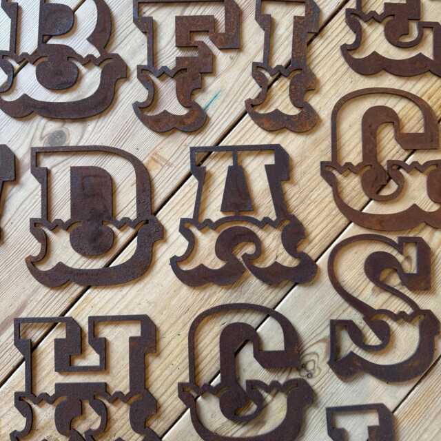Rusty Metal Carnival Letter Signs - Make Any Word You Like by Etsy ...