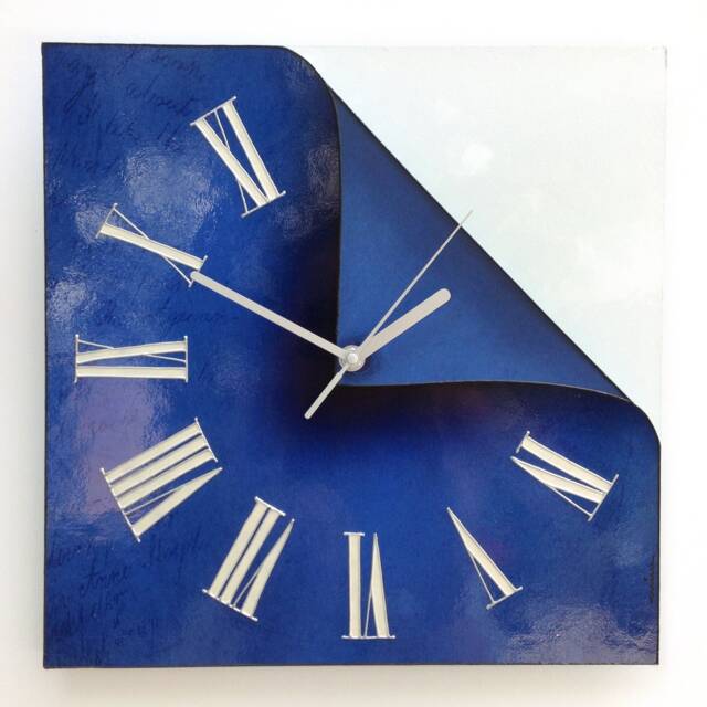 Navy Blue Rectangle Wall Clock Unusual Clocks in Any Sizes by Etsy ...