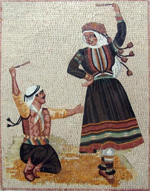 Arabic Folklore Dance Mosaic Marble Handmade by Etsy | ufurnish.com