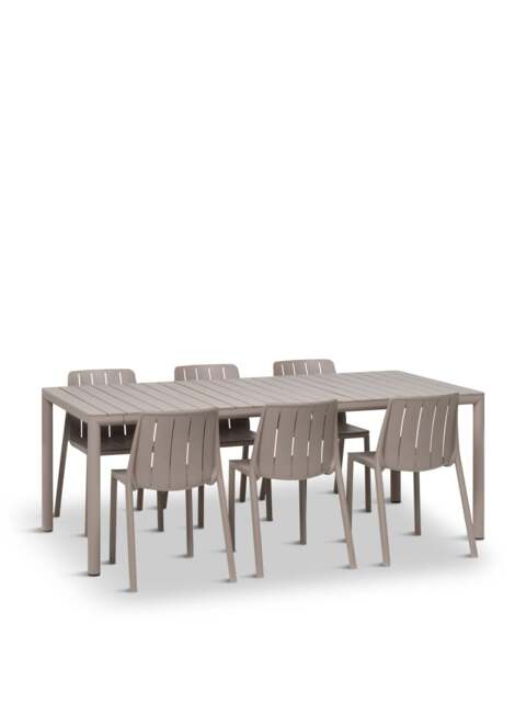 Nardi Tevere Extendable Table With 6 Tiberina Bistro Chairs by Fenwick ...