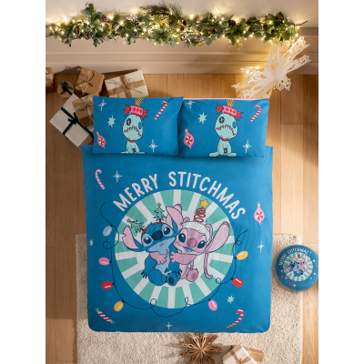 Disney Merry Stitchmas Stitch Christmas Duvet Set by George at ASDA ...