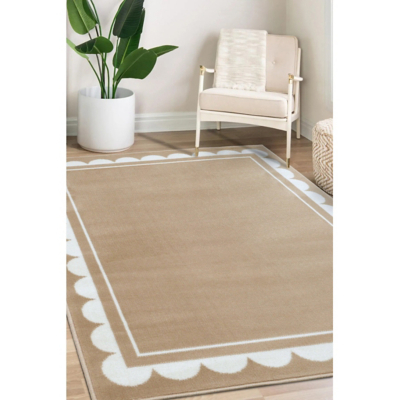 maker Natural Maestro Scallop Border Rug by George at ASDA | ufurnish.com