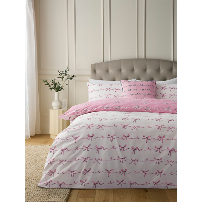Painted Bows Easycare Duvet Set by George at ASDA | ufurnish.com