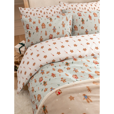 Festive Gingerbread Stripe Duvet Set by George at ASDA | ufurnish.com