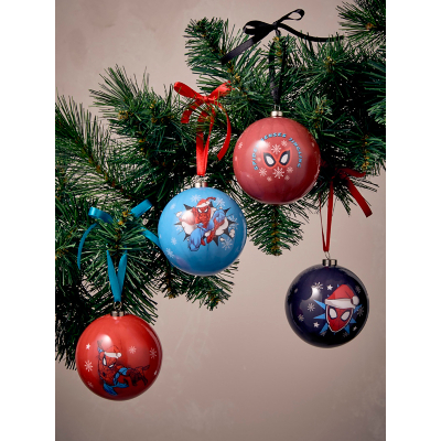 Marvel Spider-Man Baubles Set of 4 by George at ASDA | ufurnish.com