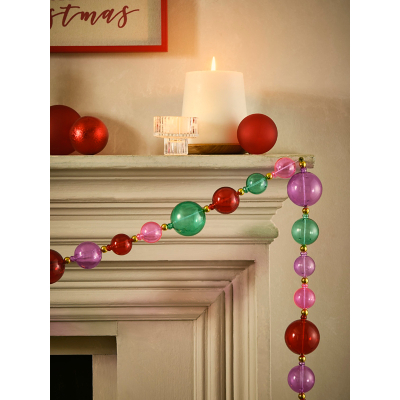Multi Colour Bauble Garland by George at ASDA | ufurnish.com
