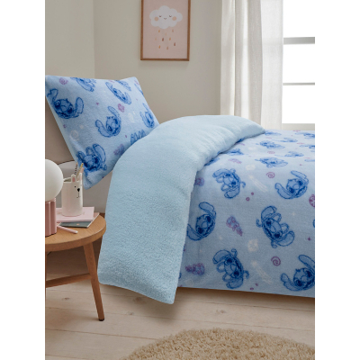 Disney Stitch Blue Cosy Teddy Duvet Set by George at ASDA | ufurnish.com