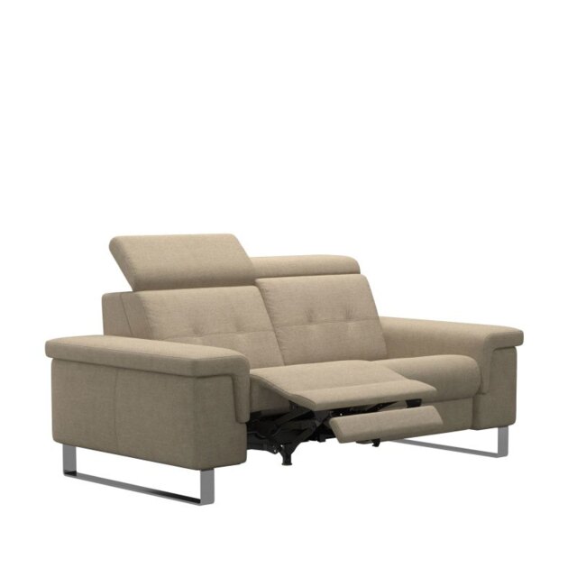 Stressless Anna A2 2 Seater Sofa 2 Power Recliner in Fabric - Steel Bow ...