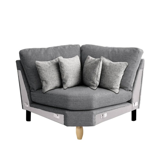 Ercol Cosenza Curved Corner in Fabric by Haskins Furniture | ufurnish.com