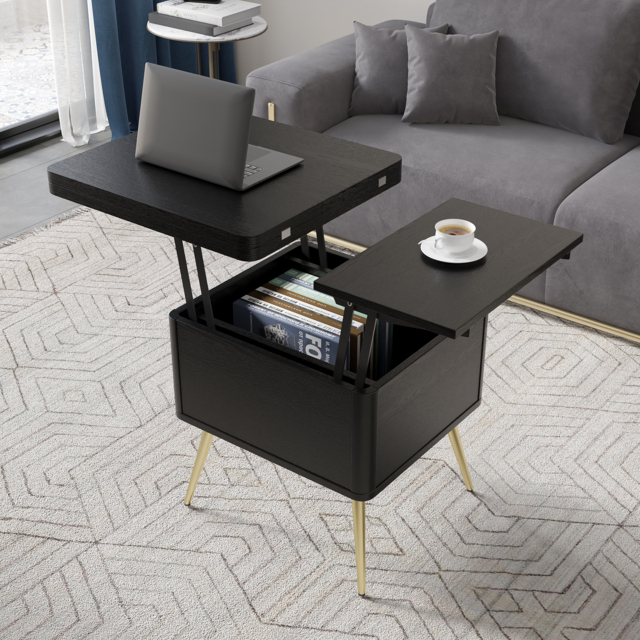 Modern Multi-functional Coffee Table Extendable with Storage & Lift Top ...