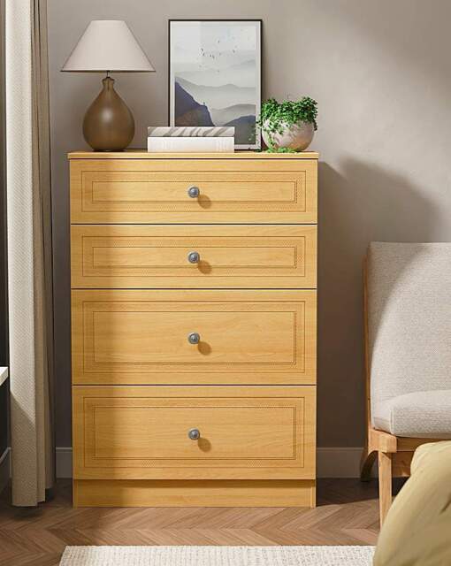 Richmond Ready Assembled 4 Drawer Chest Warm OAK - Welcome by JD ...