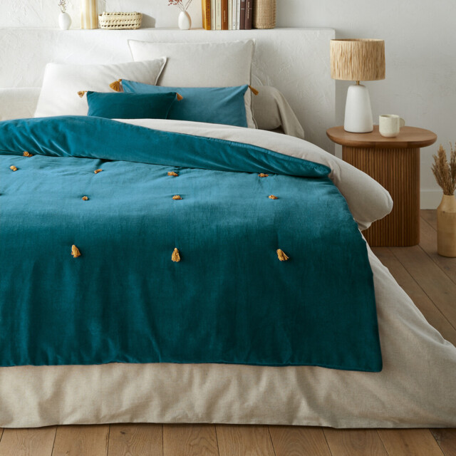 Paula Cotton Velvet Bedspread by La Redoute | ufurnish.com