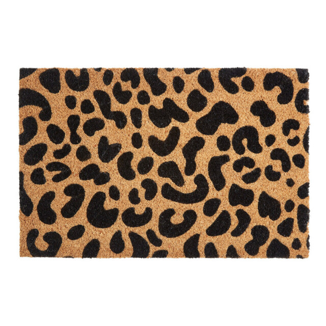 Leopard Print Coir Doormat by La Redoute | ufurnish.com