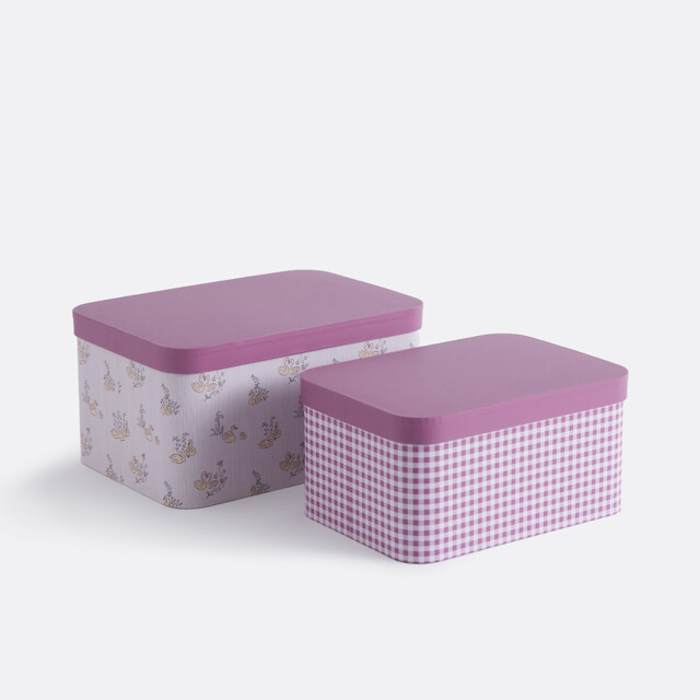 Set of 2 Swan Cardboard Storage Boxes by La Redoute | ufurnish.com
