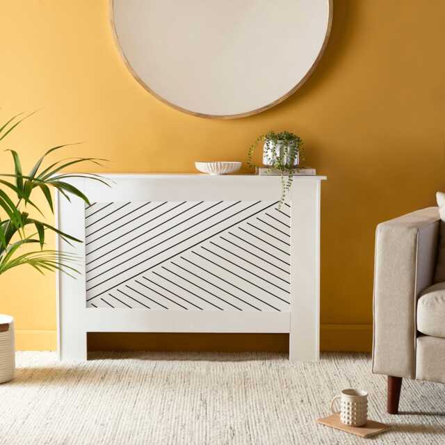 Jack Medium Radiator Cover - White by Laura James | ufurnish.com