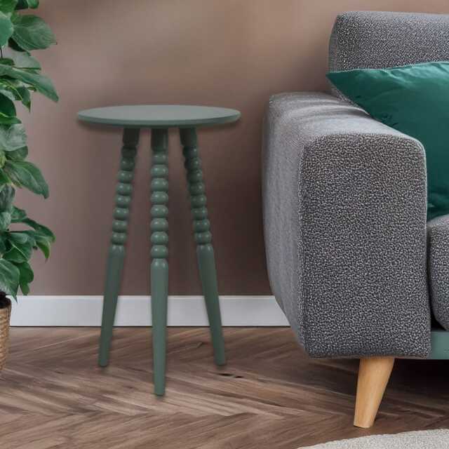 Casa Bobble Round Side Table, Sage Green by Leekes | ufurnish.com
