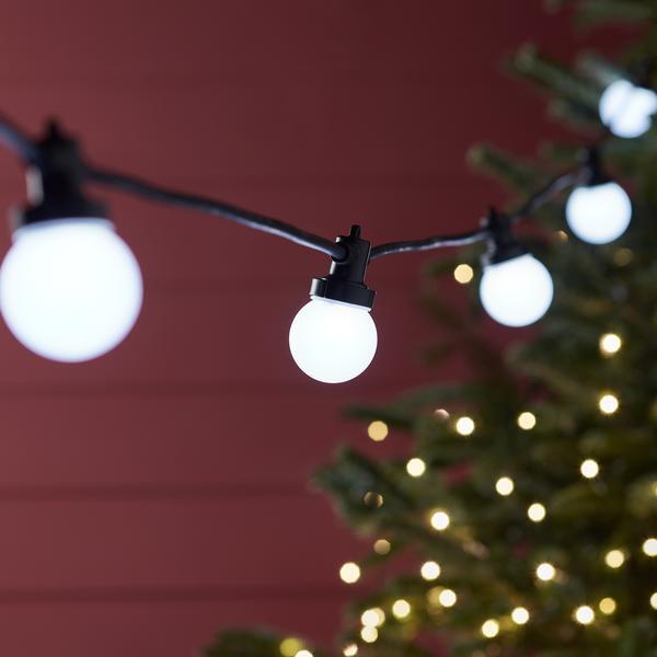Pro Connect 45m 90 White Connectable Festoon Lights Black Cable by ...