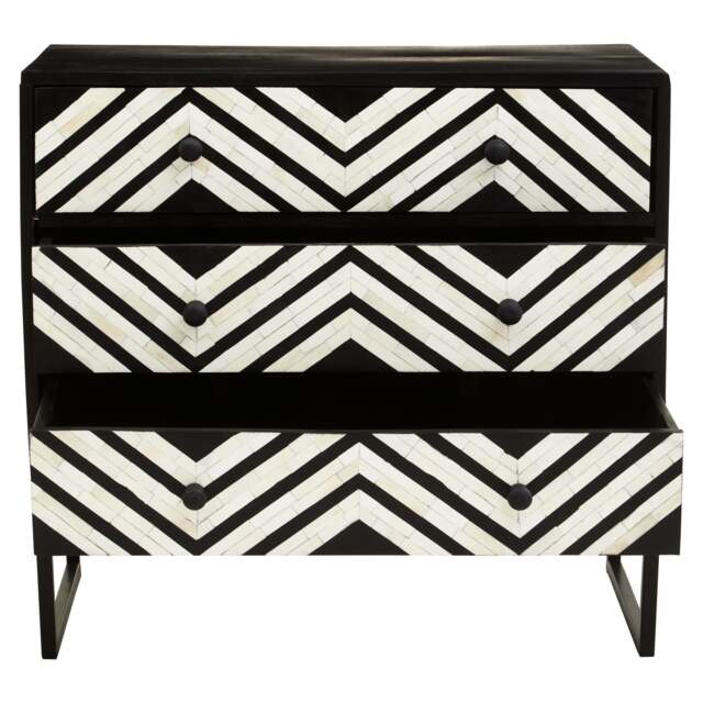 Fusion Bone Inlay 3-Drawer Chest by Luxe Realms | ufurnish.com