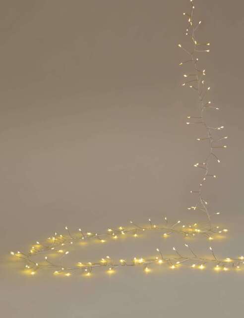 M&S 1000 LED Warm White Mains Cluster Lights White by Marks & Spencer ...