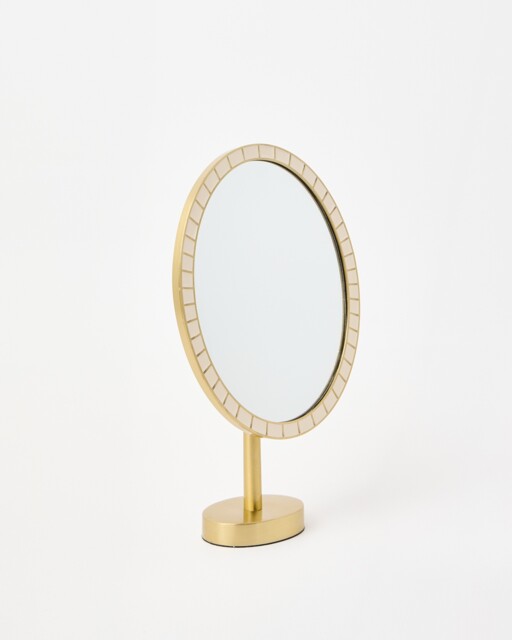 Cilo Cream Pivoting Dressing Table Mirror by Oliver Bonas | ufurnish.com