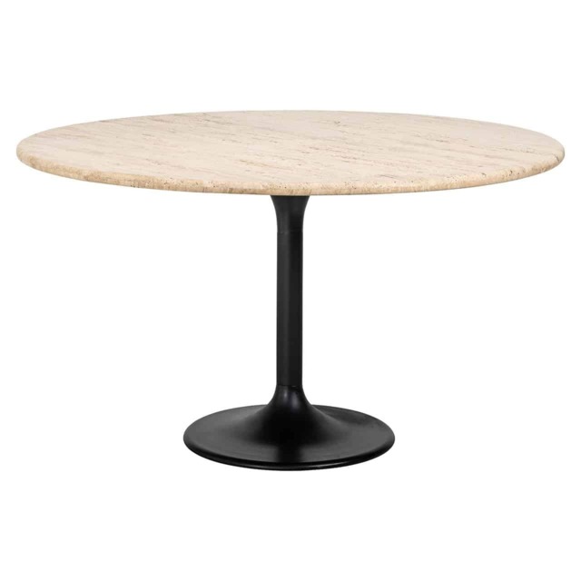 Richmond Interiors Hampton Beige Travertine Round Dining Table by ...