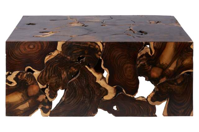 Tundra Hand Carved Organic Sonokeling Root Wood Coffee Table by Otello ...