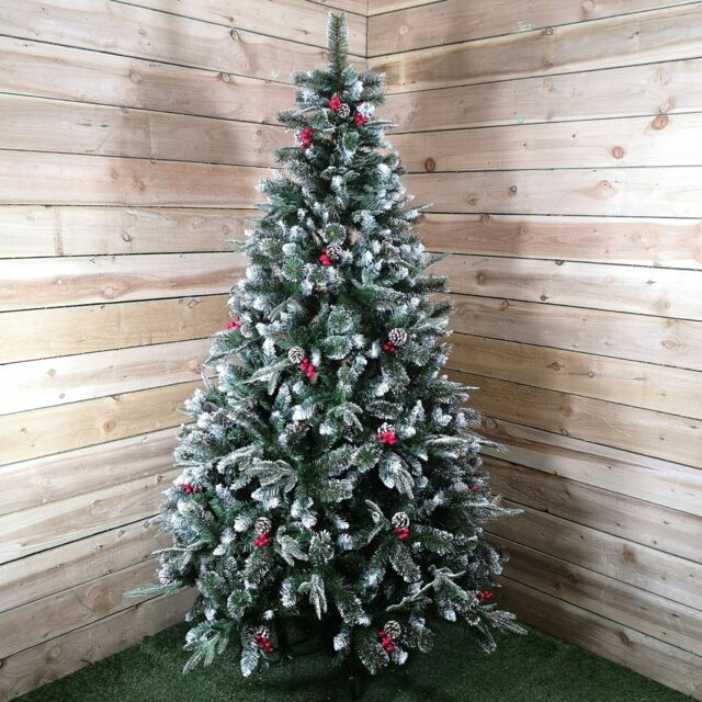 Rackhams Premier Christmas Tree 8ft New Jersey Spruce PVC PE Bristle ...
