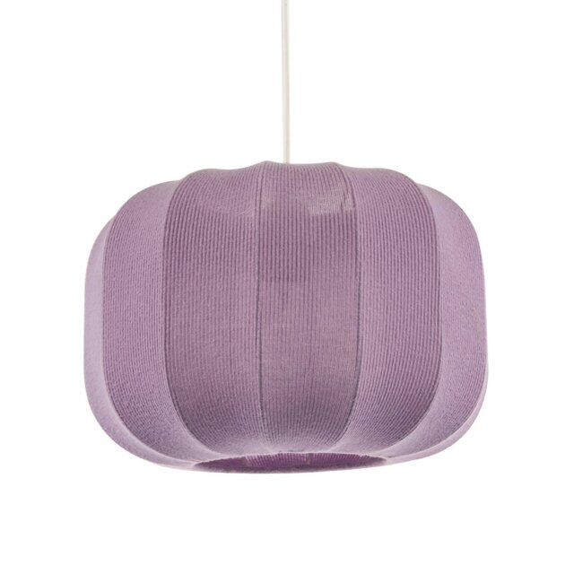 Rackhams Modern Pendant Lamp Shade with Soft Elasticated Fabric Lilac ...