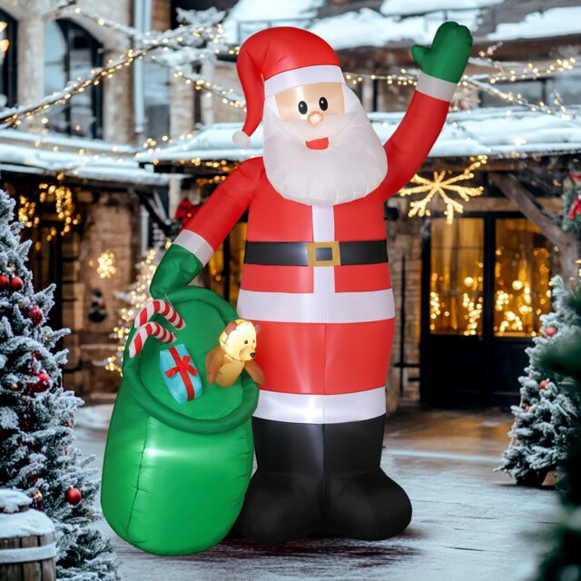 Rackhams 9ft Giant Christmas Blow Up Decoration with Built-in LED ...