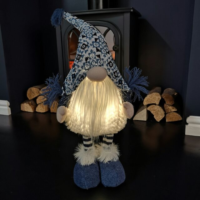 Rackhams 60cm Battery Operated Light up Christmas Gonk with Telescopic ...