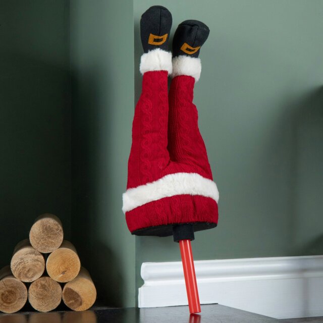 Rackhams 55cm Battery Operated Soft Animated Santa Kicking Legs ...