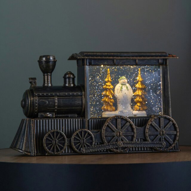 Rackhams 17cm Battery Operated Light up Christmas Train Water Spinner ...