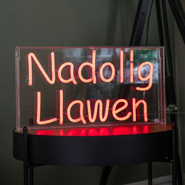 Rackhams 43cm Light up Red Neon Flex Nadolig Llawen Christmas Sign by ...
