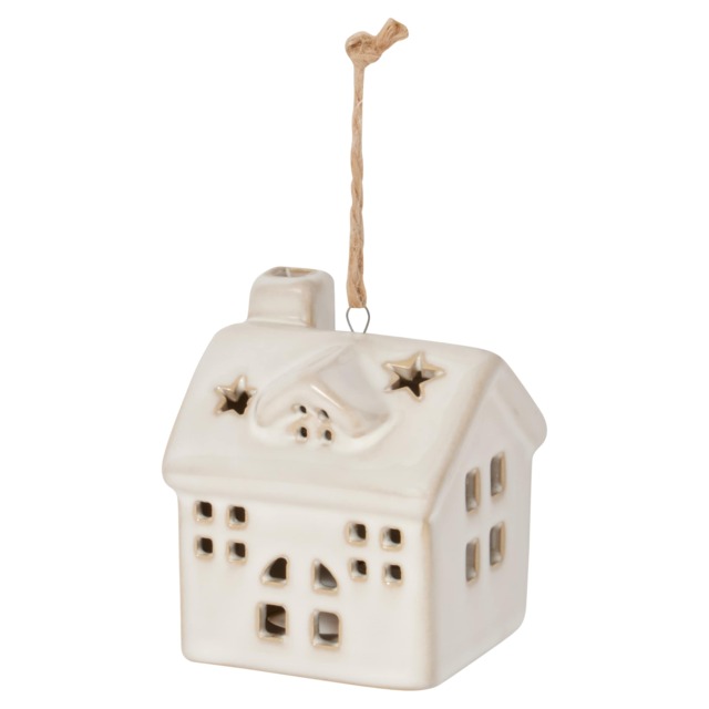 Bayswood Ceramic Light Up House Hanging Christmas Decoration by Tesco ...